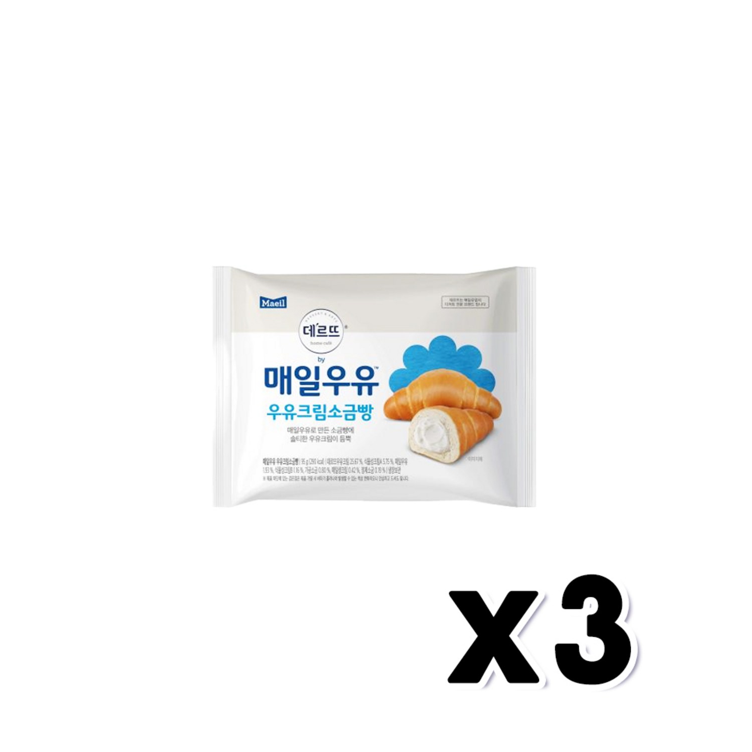 매일우유 우유크림소금빵 베이커리빵 95g x 3개, 95g, 3개 - 기타 베이커리 | 쿠팡