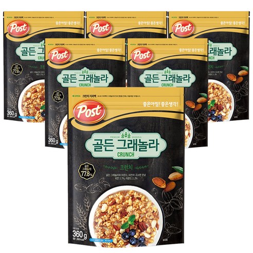 포스트 골든 그래놀라 크런치 시리얼, 360g, 6개 - 가격 변동 추적 그래프 - 역대가