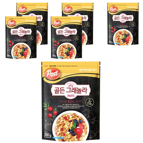 포스트 골든 그래놀라 후르츠 시리얼, 360g, 6개 - 가격 변동 추적 그래프 - 역대가