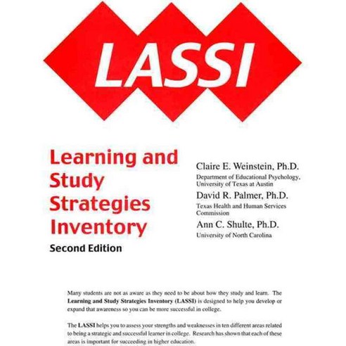 LASSI: Learning and Study Strategies Inventory, Pearson College Div ...