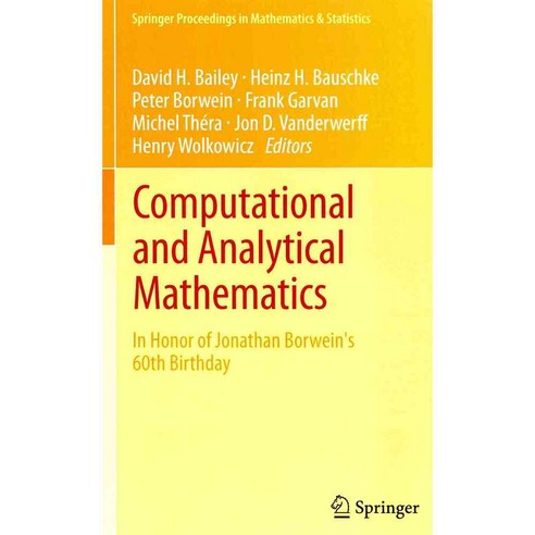 Computational and Analytical Mathematics: In Honor of Jonathan Borwein ...