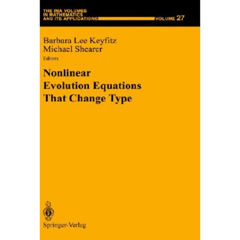 Nonlinear Evolution Equations That Change Type Hardcover, Springer - 가격 ...