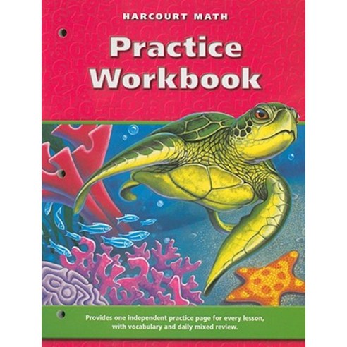 Harcourt Math Practice Workbook Grade 4 Paperback, Harcourt School Publishers
