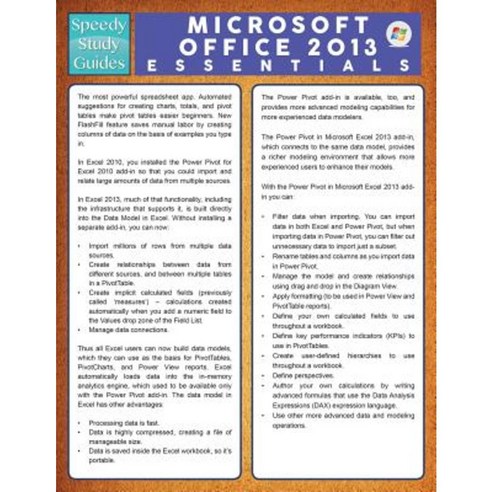Microsoft Office 2013 Essentials (Speedy Study Guide) Paperback, Speedy Publishing LLC - 가격 변동 ...