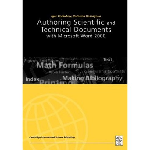 Authoring Scientific and Technical Documents with Microsoft Word 2000 Paperback, Cambridge ...