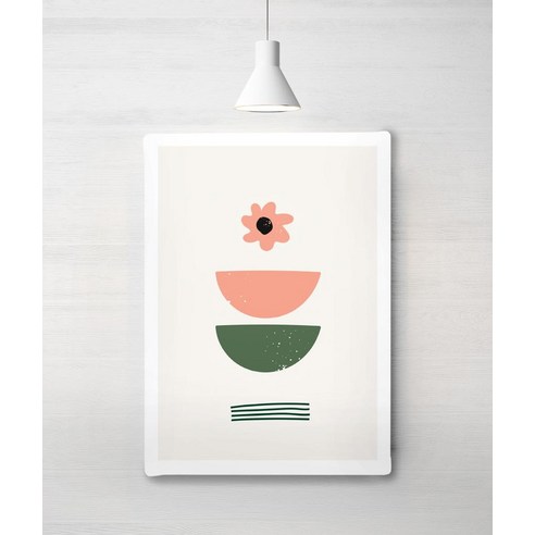 RYMD Balancing flower blocks 캔버스 액자 - 일러스트/포스터 | 쿠팡