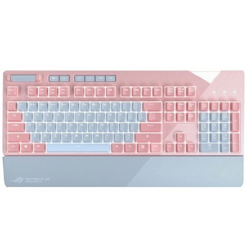에이수스 ROG STRIX FLARE BL US PINK 영문 청축 유선키보드, ASUS ROG STRIX FLARE PINK ...