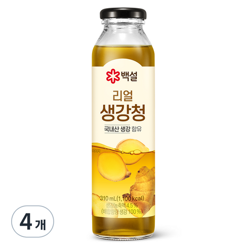 '백설 리얼 생강청, 310ml, 4개' 최저가 검색, 최저가 13,220원 - 할인 알림