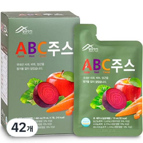 밀양한천 ABC 주스, 70ml, 42개 - 가격 변동 추적 그래프 - 역대가