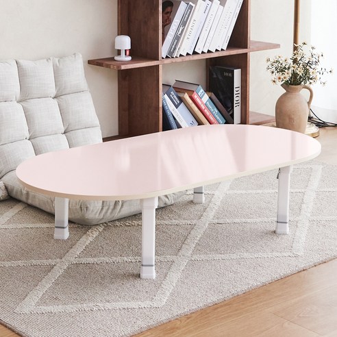 스토리퍼니쳐 국내생산 E0 LPM 4단높이조절 유광 밀러 타원 접이식 테이블 1200 - 다용도상 | 쿠팡