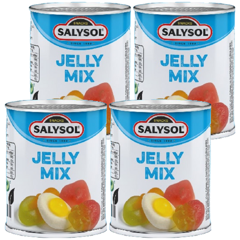 SALYSOL 薩里 綜合口味軟糖 水果造型軟糖, 口感Q軟 甜而不膩 酸甜可口 輕巧包裝, 60g, 4罐 - 果凍 | 酷澎