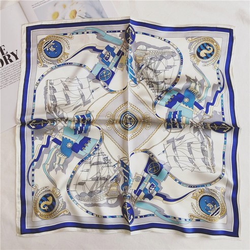 KORELAN 2022 최신형 2021 한국판 신형 원항 누에고치 여자 스카프 출국 명절 선물 스카프 53cm 실크 네모난 ...