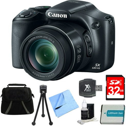 Canon PowerShot SX530 HS 16MP 50x Opt Zoom Full HD Digital Camera Black ...
