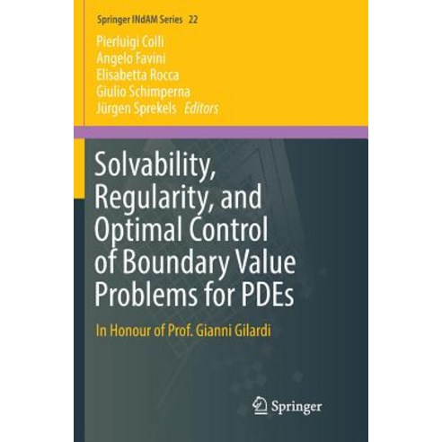 (영문도서) Solvability Regularity and Optimal Control of Boundary Value ...