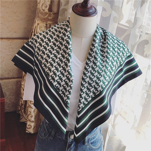 KORELAN 2022 최신형 프랑스 명사 출품 알파벳 모조 실크 능직 비단 90cm 네모난 스카프 - 가격 변동 추적 그래프 ...