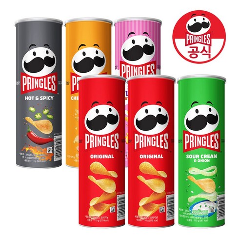 프링글스 버라이어티팩 110g x 6종 세트, 660g, 1세트 - 감자과자 | 쿠팡