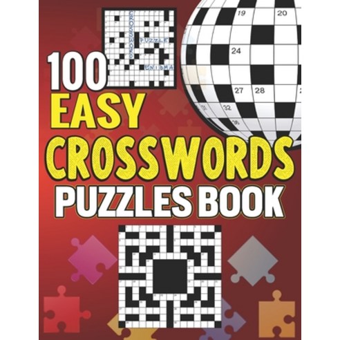 (영문도서) 100 Easy Crosswords Puzzles Book: Medium Level Large Print ...