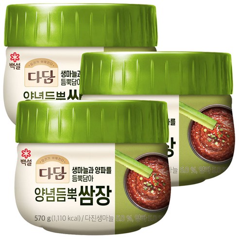 'CJ 다담 양념듬뿍쌈장 570g, 570g, 3개' 최저가 검색, 최저가 15,970원 - 할인 알림