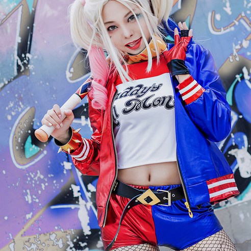 할로윈 여성 섹시 할리퀸 코스튬 4종 세트 의상 코스프레 성인 풀세트 룩 전신 제복 빅사이즈 메이드 - 코스튬 | 쿠팡