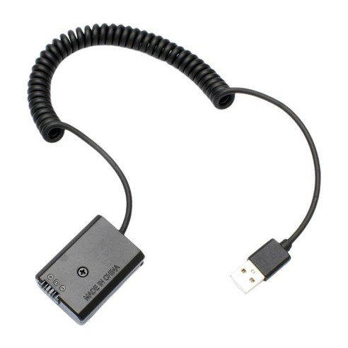 Sony A6500 A7R용 Np-Fw50 더미 배터리 어댑터 USB DC 커플러 키트 충전기, B, 5.5x2.1mm, ABS ...