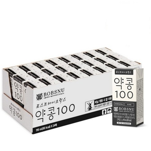 서울대 밥스누 포스트바이오틱스 약콩100, 190ml, 24개 - 기타두유 | 쿠팡