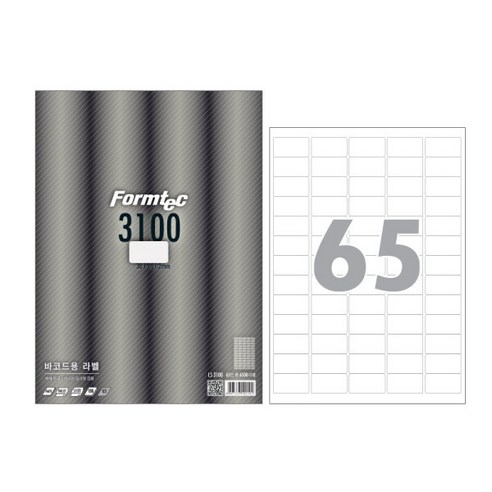 바코드용 라벨 LS-3100 100매 65칸 - 바코드용라벨지 | 쿠팡