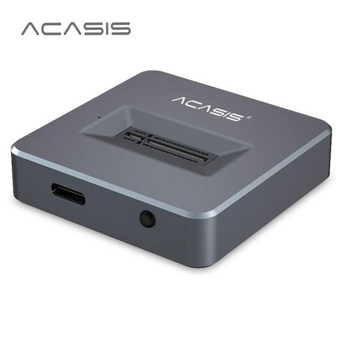 Acasis NVME 듀얼 베이 인클로저 클론 도킹 스테이션 M.2-Type C USB3.1 Gen2 하드, AC-M04 ...