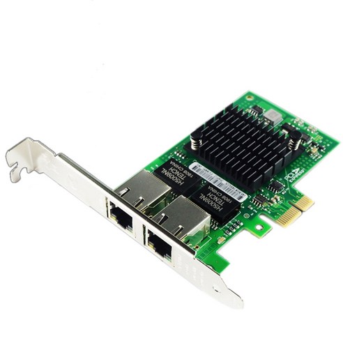 Xzante I350AM2 칩 PCI-E X1 RJ45 데스크탑 듀얼 포트 기가비트 이더넷 Lan 10/100/1000Mbps 네트워크 인터페이스 카드 I350-T2, 1개 ...