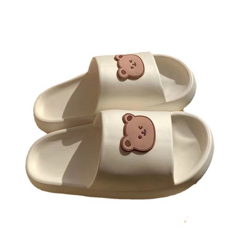 ANKRIC 족저근막염슬리퍼 2022 밀크 베어 슬리퍼 남성 실내 홈 만화 두꺼운 바닥 미끄럼 방지 착용 슬리퍼 남성 여름 - 가격 변동 추적