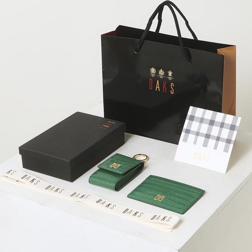 [21SS] [DAKS GIFT] [풀패키지 동봉] 그린 가죽 DD로고 키홀더 카드지갑 세트 DCHO1E911E2 - 가격 변동 추적 그래프