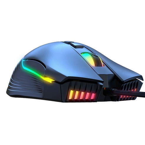 Xzante ONIKUMA 게임용 마우스 RGB 조명 효과 6단 DPI 조정 가능한 유선 6400DPI 데스크탑 컴퓨터 노트북 ...