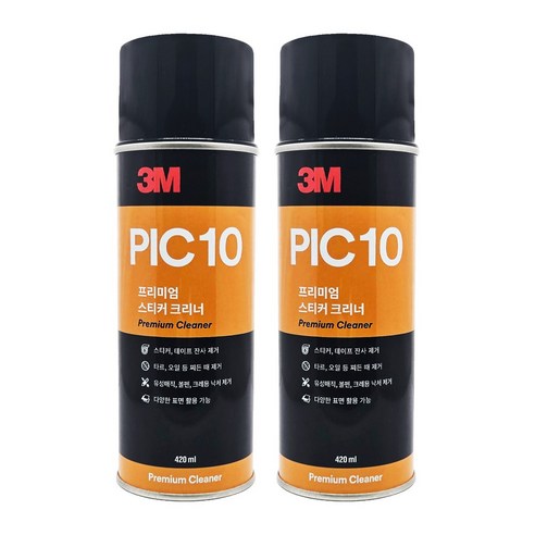 3M 프리미엄 스티커크리너 PIC10/스티커제거제/스티커자국제거제 295G (타르 기름 제거용), 295g, 2개 - 접착제제거제 | 쿠팡