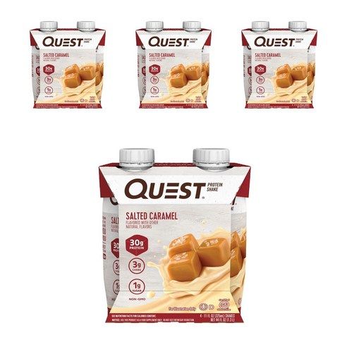 '퀘스트뉴트리션 프로틴 셰이크 솔티드 카라멜 저당 글루텐 프리 325ml, 4개' 최저가 검색, 최저가 49,290원 - 할인 알림