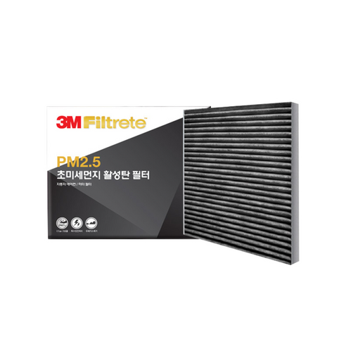 3M PM2.5 초미세먼지 활성탄 필터, F6205, 1개 자동차용품