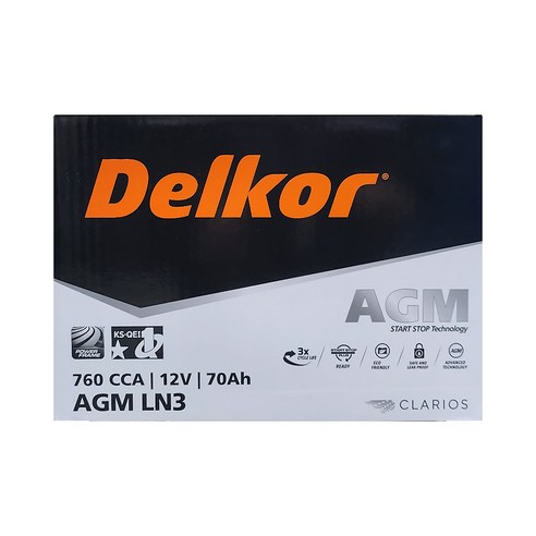 델코 블랙 AGM70 DIN LN3 리스펙 뷰티풀 코란도 베리뉴 티볼리 배터리, 공구대여/폐밧데리반..., 1개 - 배터리 | 쿠팡