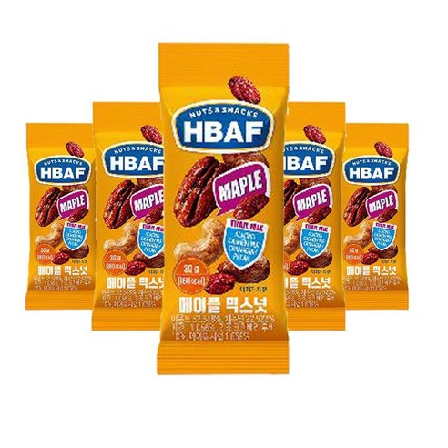 'HBAF 바프 메이플 믹스넛 30g x 30개, 30g, 30개' 최저가 검색, 최저가 31,590원 - 할인 알림