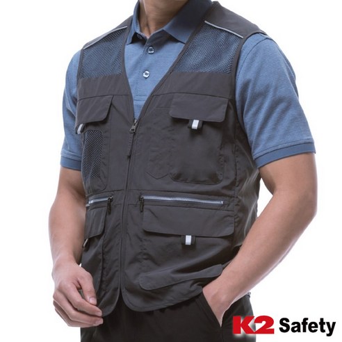 K2 라이크빈 고급 여름 망사 작업조끼 LB2-613 챠콜 - 조끼 | 쿠팡