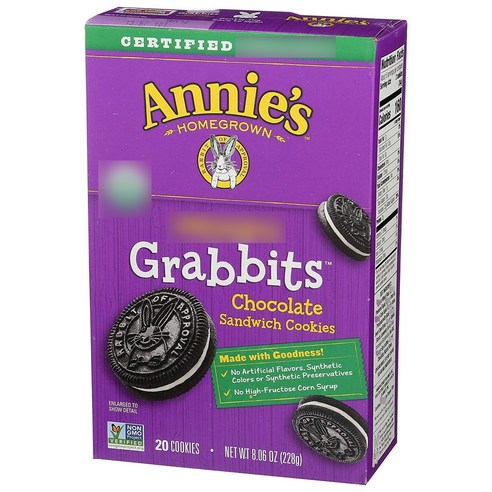 Annie''s 오가닉 그래비츠 초콜릿 샌드위치 쿠키, 228g, 1개 - 가격 변동 추적 그래프 - 역대가