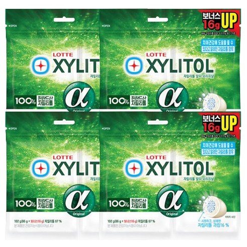 '롯데자일리톨 껌 알파 오리지날 리필, 102g, 4개' 최저가 검색, 최저가 17,750원 - 할인 알림