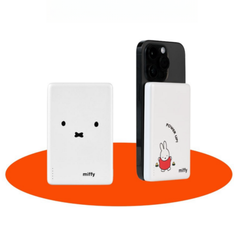무브스피드 x Miffy 5000mAh 맥세이프 보조배터리 미피 콜라보 2세대 - 보조배터리 | 쿠팡
