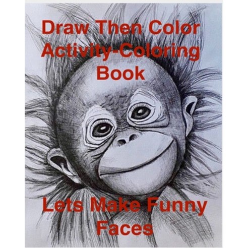 Draw Then Activity Coloring Book: Lets Make Funny Faces Paperback ...