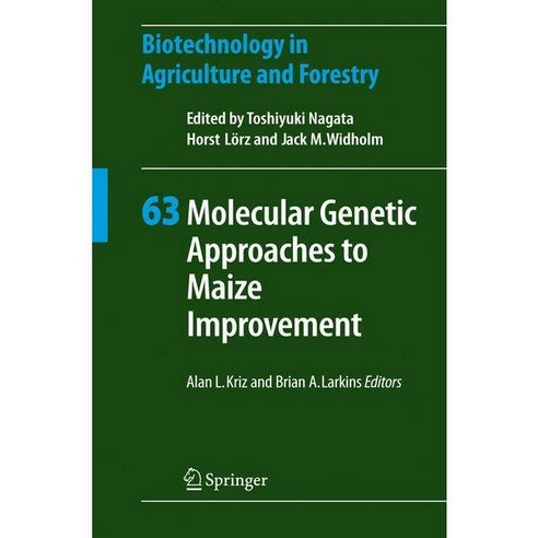 Molecular Genetic Approaches to Maize Improvement, Springer Verlag - 가격 ...