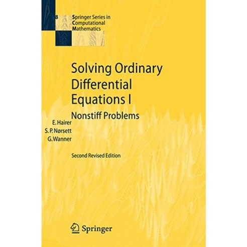 Solving Ordinary Differential Equations I: Nonstiff Problems Hardcover ...