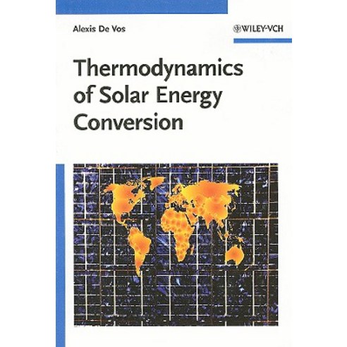 Thermodynamics of Solar Energy Conversion Hardcover, Wiley-Vch - 가격 변동 ...