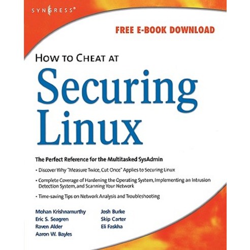 How to Cheat at Securing Linux Paperback, Syngress Publishing - 가격 변동 추적 그래프