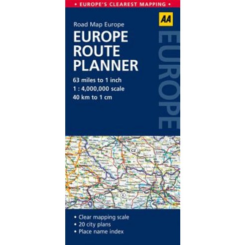 Road Map Europe Route Planner Folded, AA Publishing - 가격 변동 추적 그래프 - 역대가