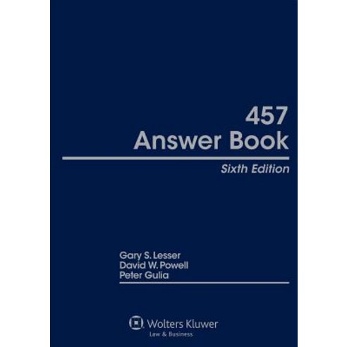 457 Answer Book Sixth Edition Hardcover, Aspen Publishers - 가격 변동 추적 ...