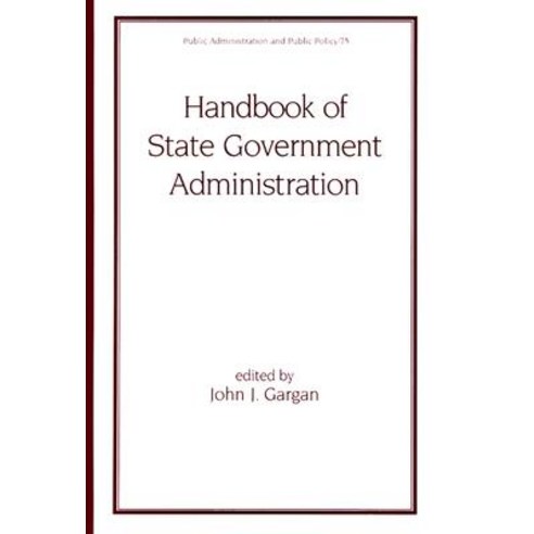 Handbook of State Government Administration Hardcover, Marcel Dekker ...