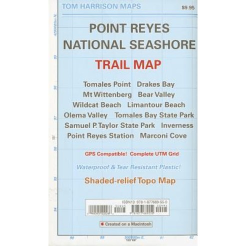 Point Reyes National Seashore Trail Map Folded, Tom Harrison Maps - 가격 ...