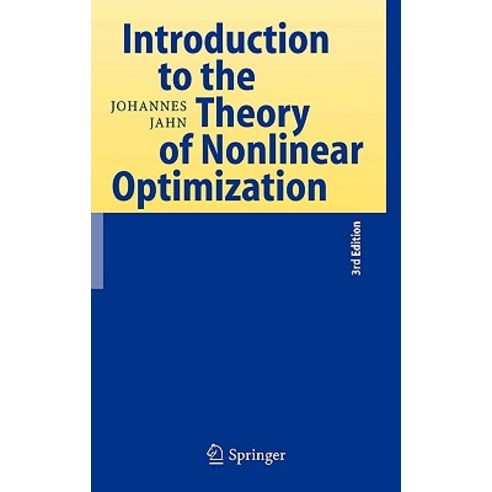 Introduction to the Theory of Nonlinear Optimization Hardcover, Springer - 가격 변